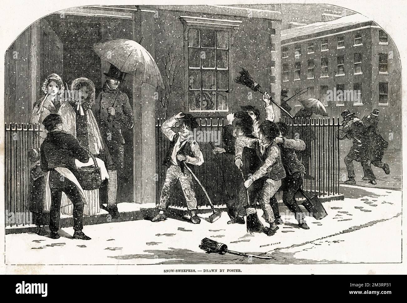 Victorian children snow hi-res stock photography and images - Alamy