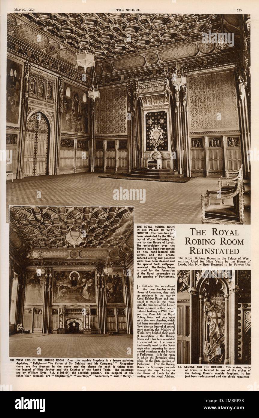 The Royal Robing Room Reinstated Stock Photo - Alamy