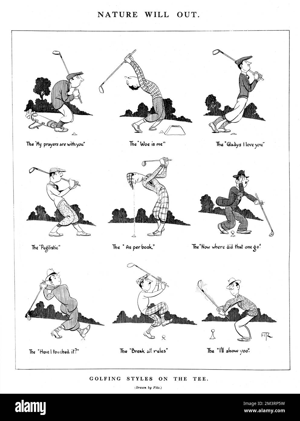 Golf cartoon Black and White Stock Photos & Images - Alamy