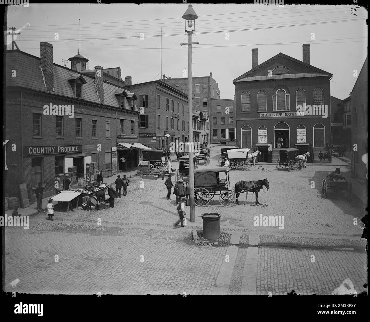Salem, Market house and Town Hall market , Streets, Business ...