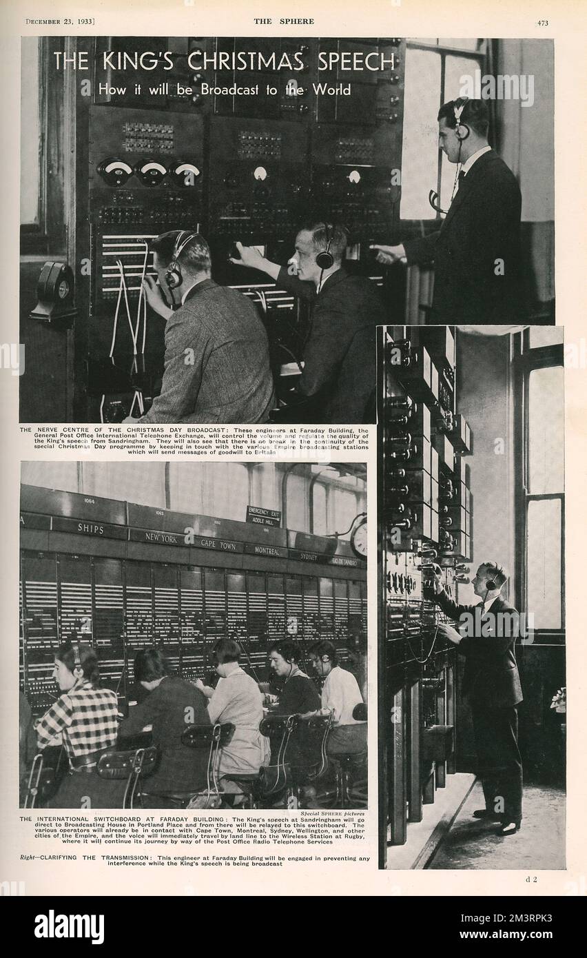 A page from The Sphere December 1933, entitled, 'The King's Christmas ...