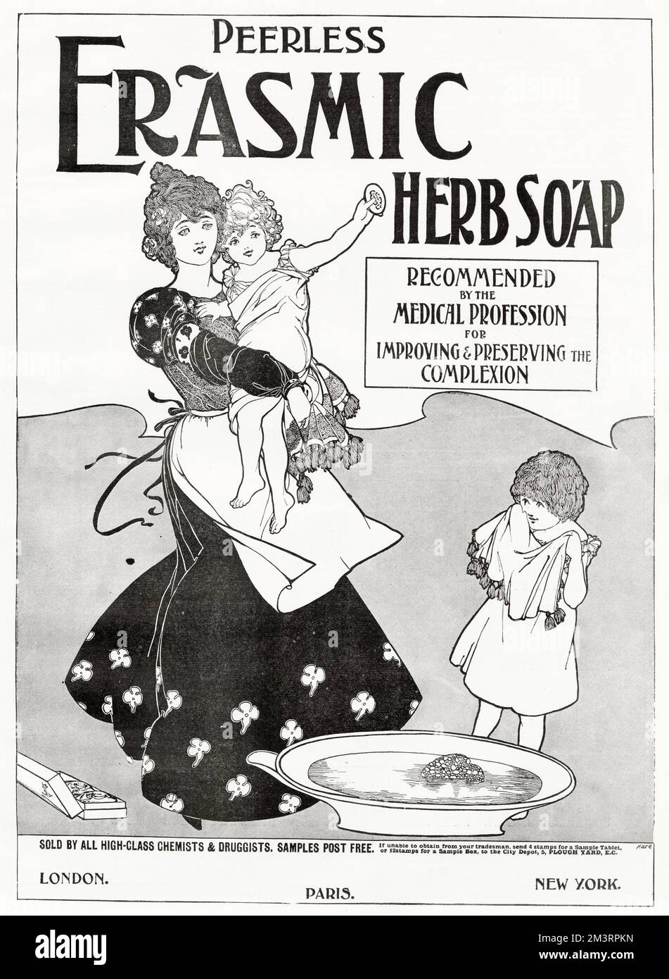Advertisement Peerless Erasmic herb soap, available from high-class ...