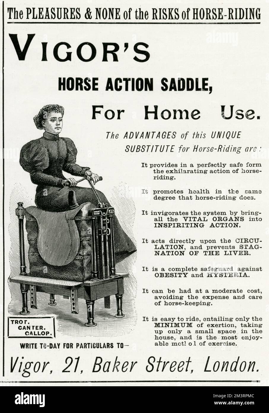 Vigor's for home use, victorian women exercising side saddle. 1895 ...