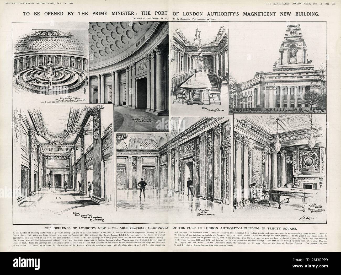 New Port of London Authority Building, Trinity Square Stock Photo - Alamy