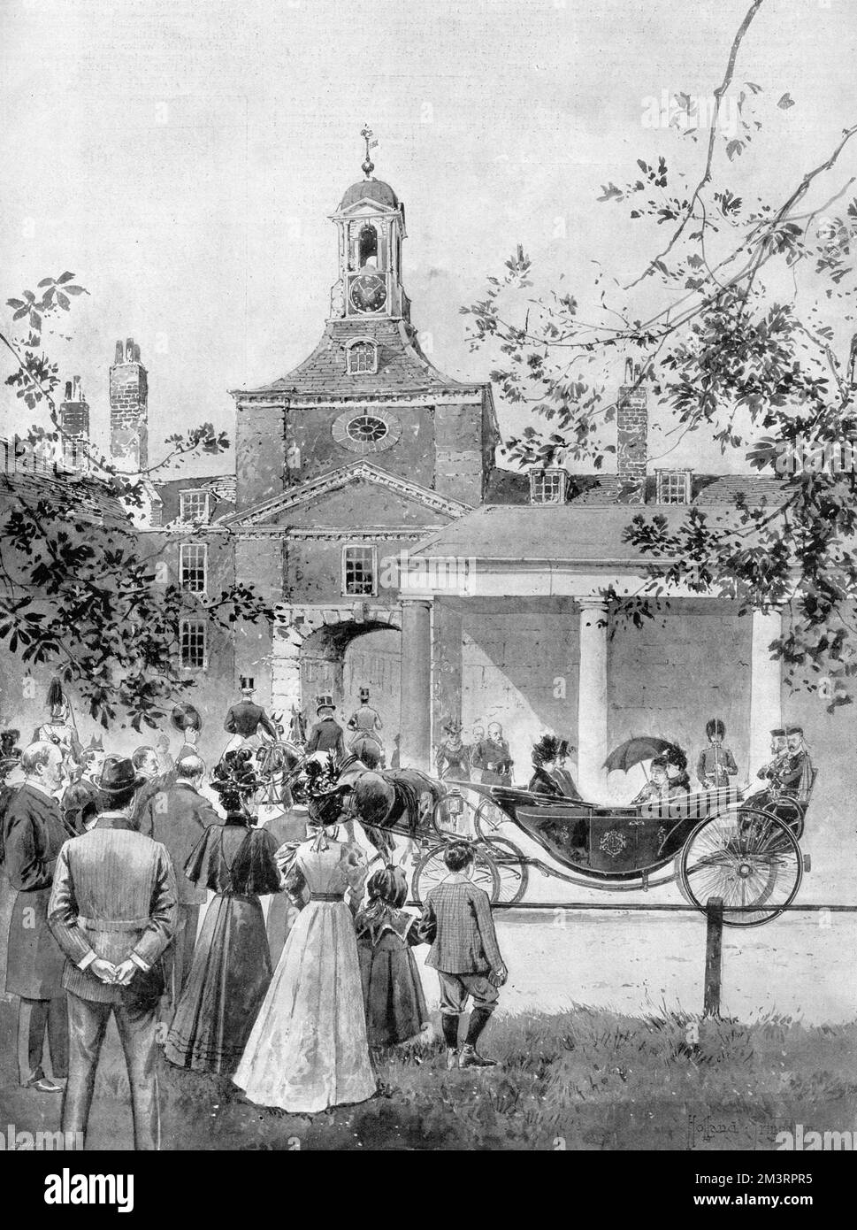 Queen Victoria in London: en route to Kensington Palace 1899 Stock ...