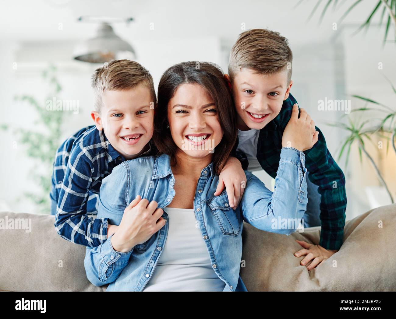 Affectionate mother kissing cute hi-res stock photography and images - Alamy