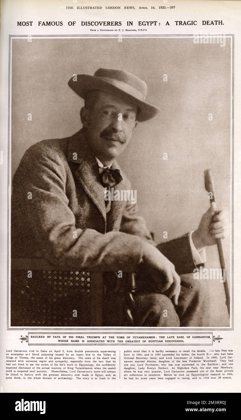 Lord carnarvon hi-res stock photography and images - Alamy