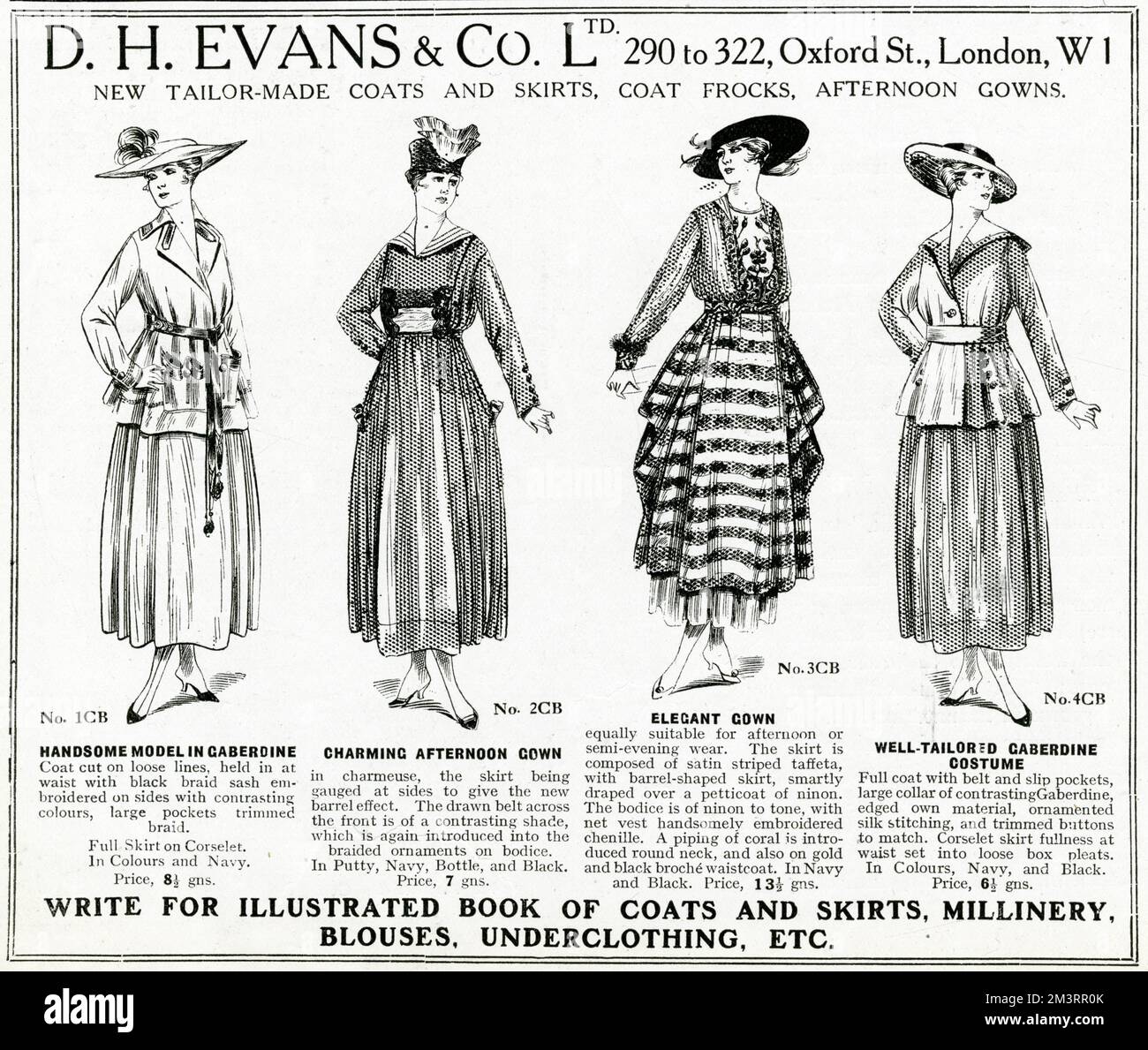 Selection of women's loose fitting fashionable clothing during World ...