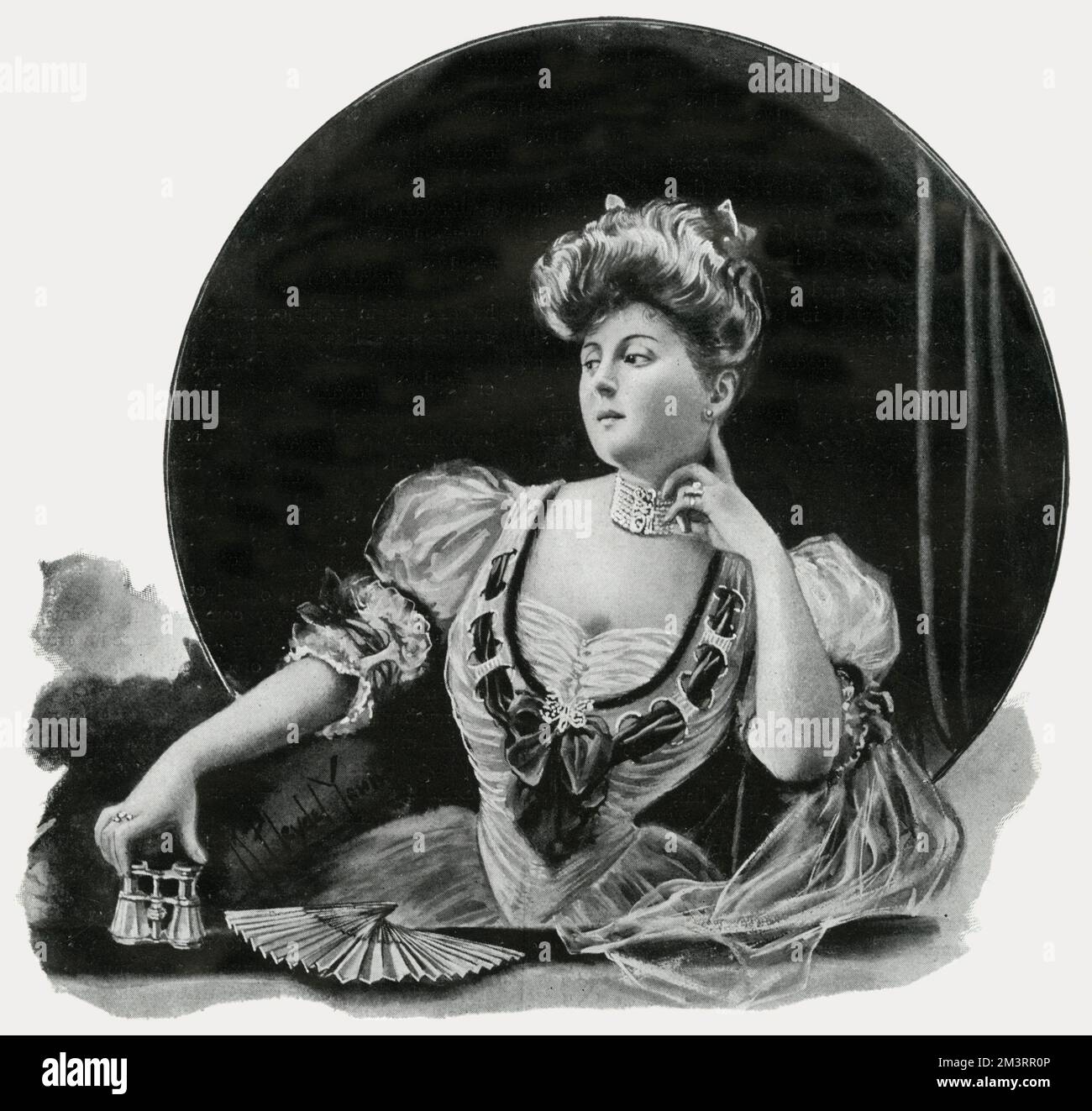 Woman theatre goer 1905 Stock Photo - Alamy