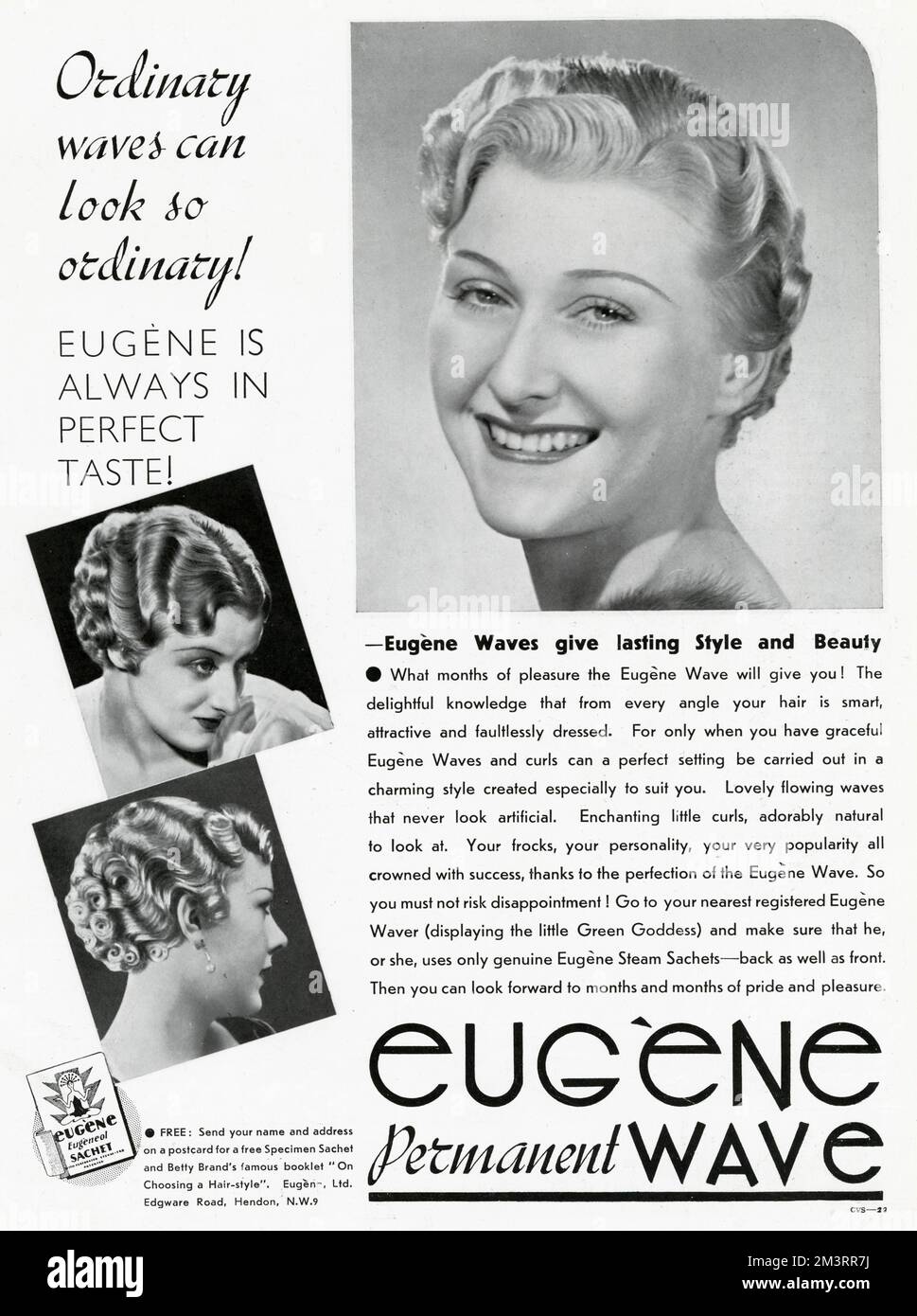 Hair style 1930s hi-res stock photography and images - Alamy