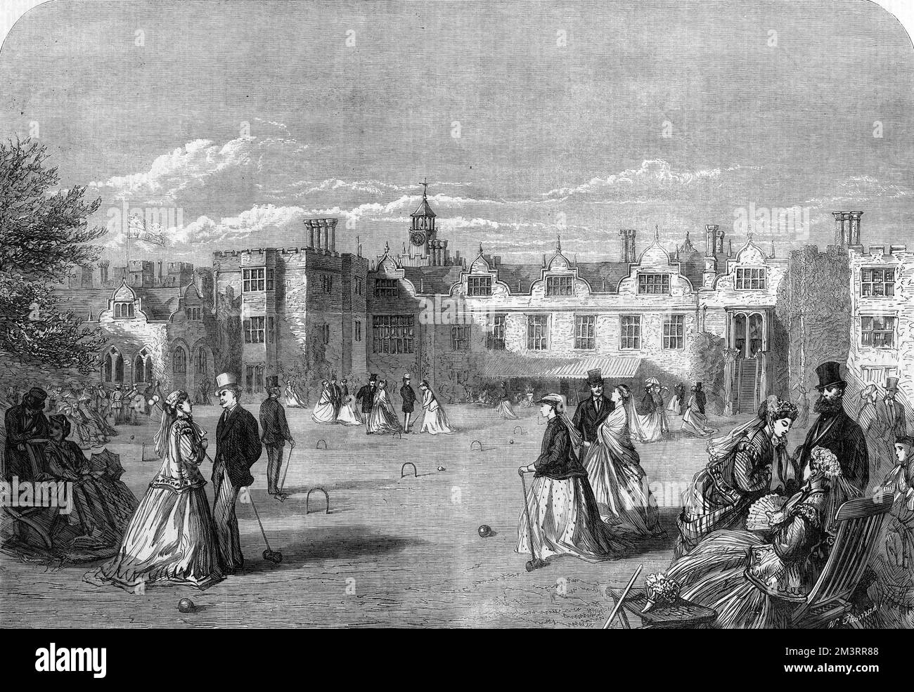 Prince and Princess of Wales visit Knole, Kent 1866 Stock Photo - Alamy