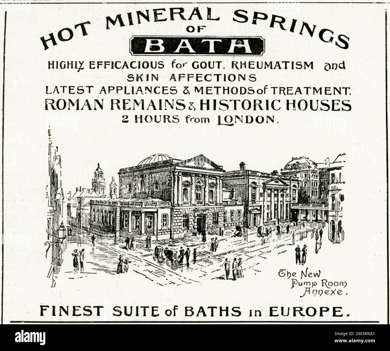 Hot Mineral Spring of Bath 1897 Stock Photo - Alamy