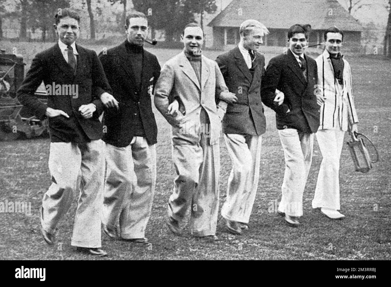 Cambridge undergraduates wearing Oxford bags, a style of baggy trousers ...