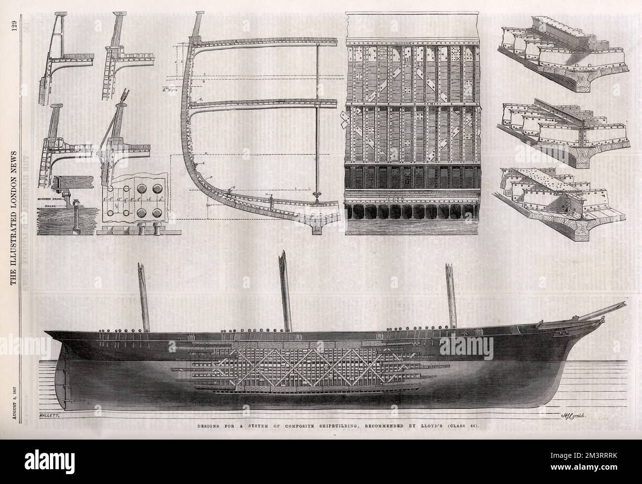 Designs for a system of composite shipbuilding Stock Photo - Alamy