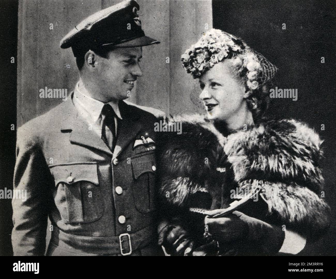 Wing Commander Guy Gibson VC, DSO and Bar seen with his wife at ...
