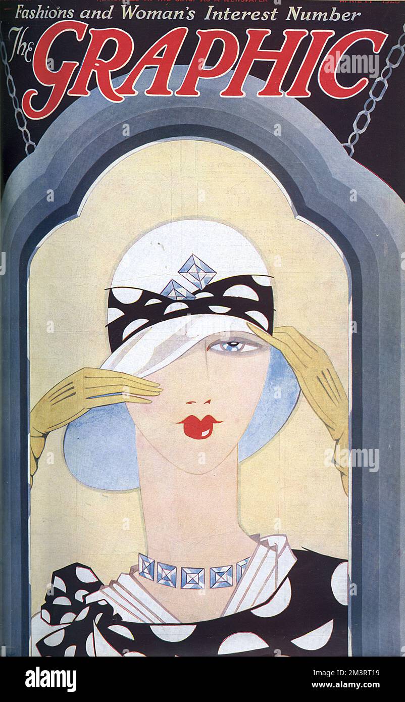 1920s lady front of the mirror illustration hi-res stock photography ...