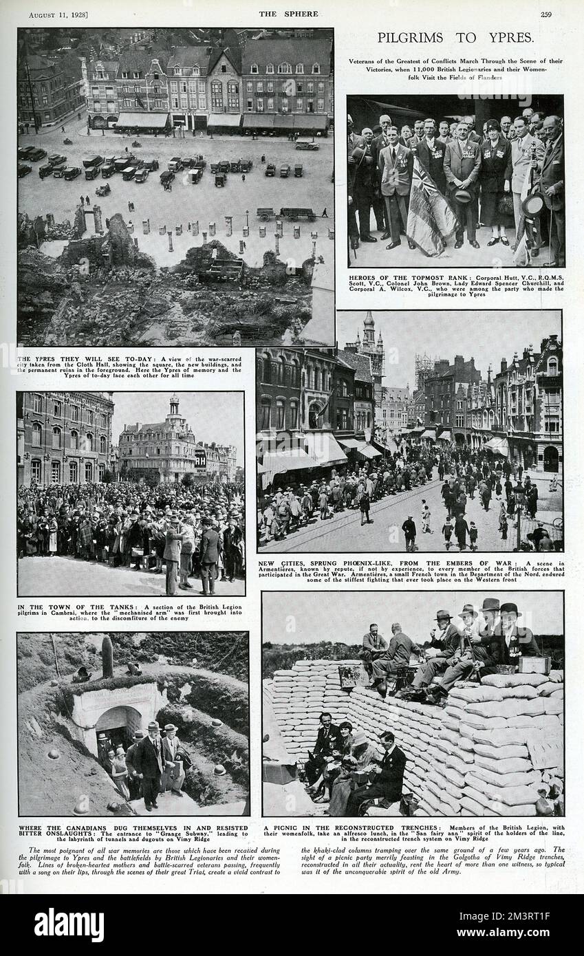 Post-WW1 pilgrimage to Belgium and France Stock Photo - Alamy