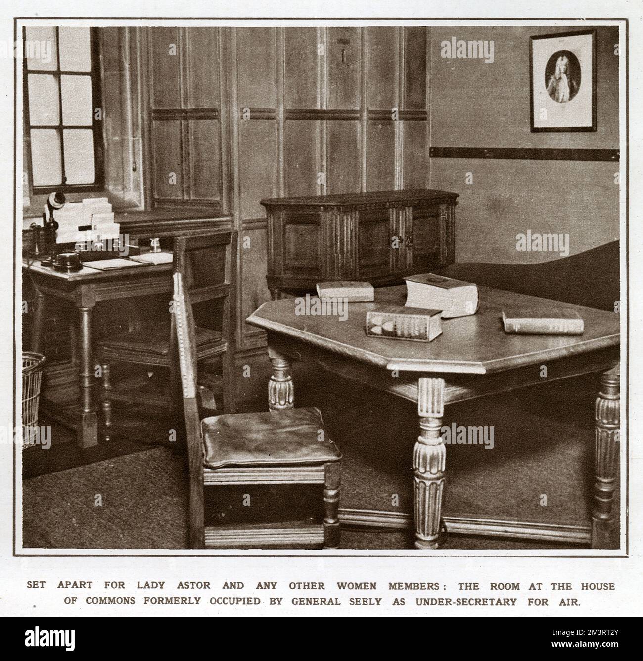 The room at the House of Commons formerly occupied by General Seely as ...