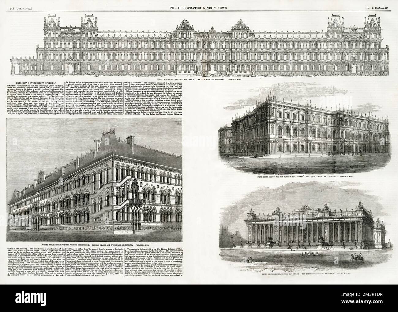 Design for the War Office, 3rd Place - Richard and 5th place Cuthbert ...