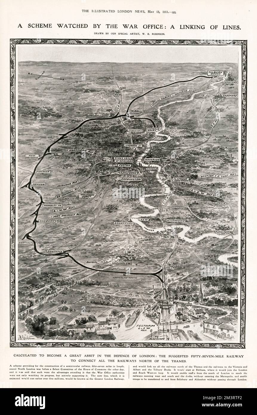 Overhead map of London Stock Photo - Alamy