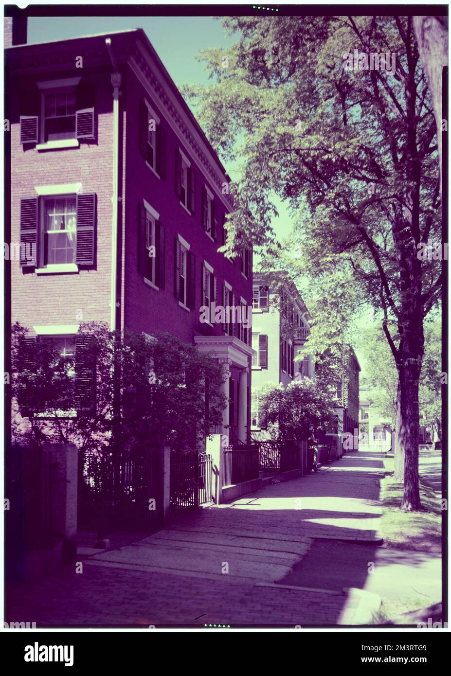 Salem, spring , Architecture, Dwellings, Sidewalks. Samuel Chamberlain ...