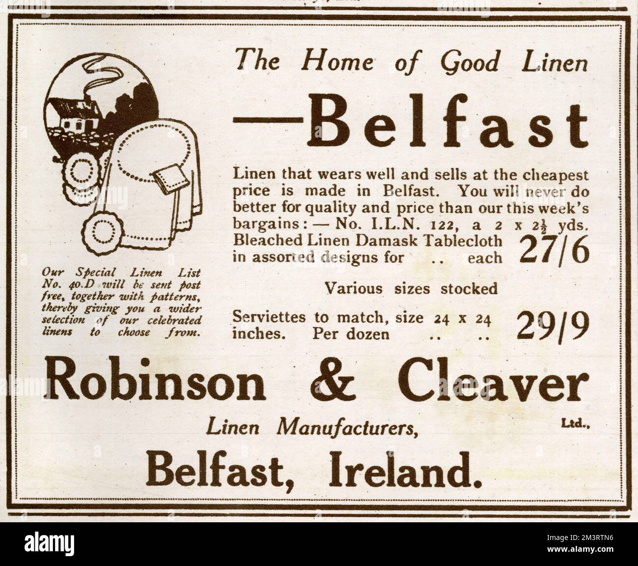 Robinson and cleaver hi-res stock photography and images - Alamy