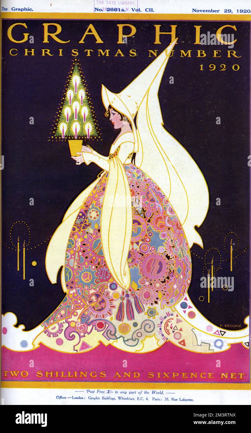 Graphic Christmas Number front cover 1920 Stock Photo - Alamy