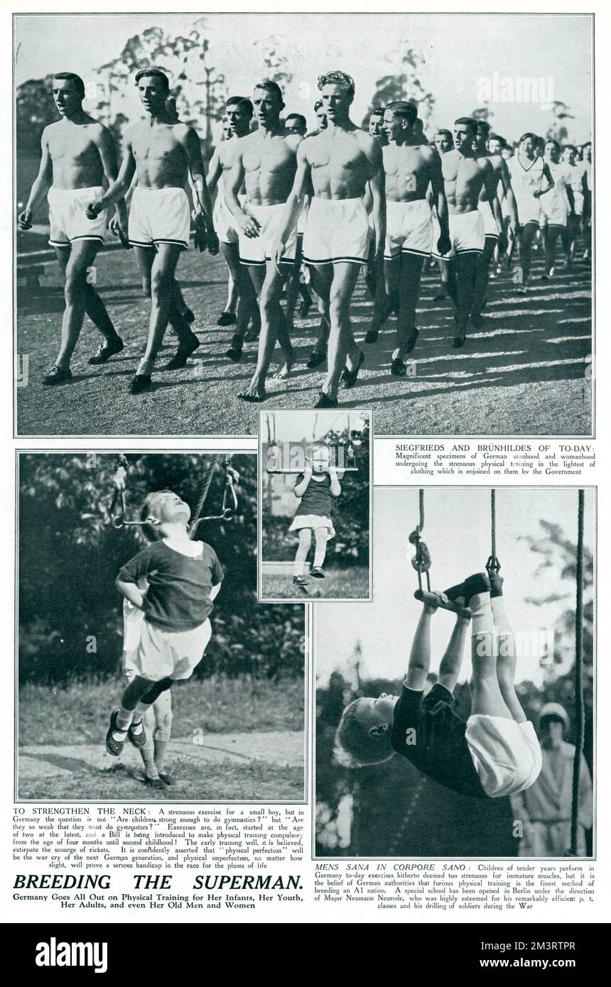 Breeding the superman 1929 Stock Photo - Alamy