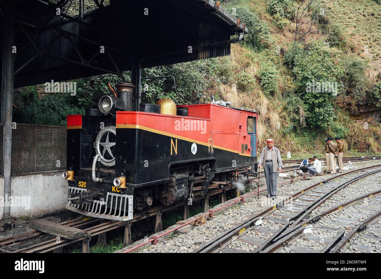 Steam Locomotive on Kalka Shimla Railway Stock Photo - Alamy