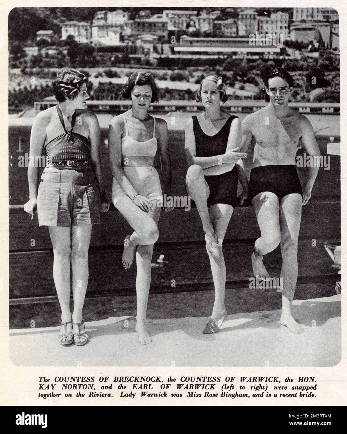 Two countesses and an Earl on the Riviera, France Stock Photo - Alamy