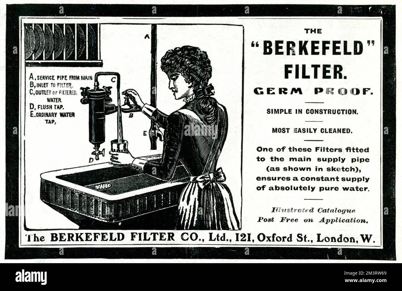 Advert for Berkefeld Filter, germ proof water 1910 Stock Photo - Alamy