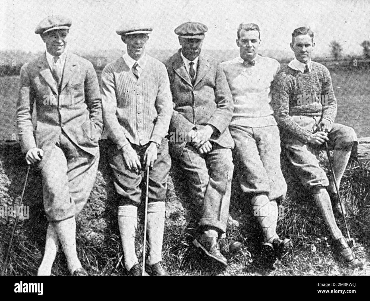 Four amateur golfers recently arrived from America posing with the ...