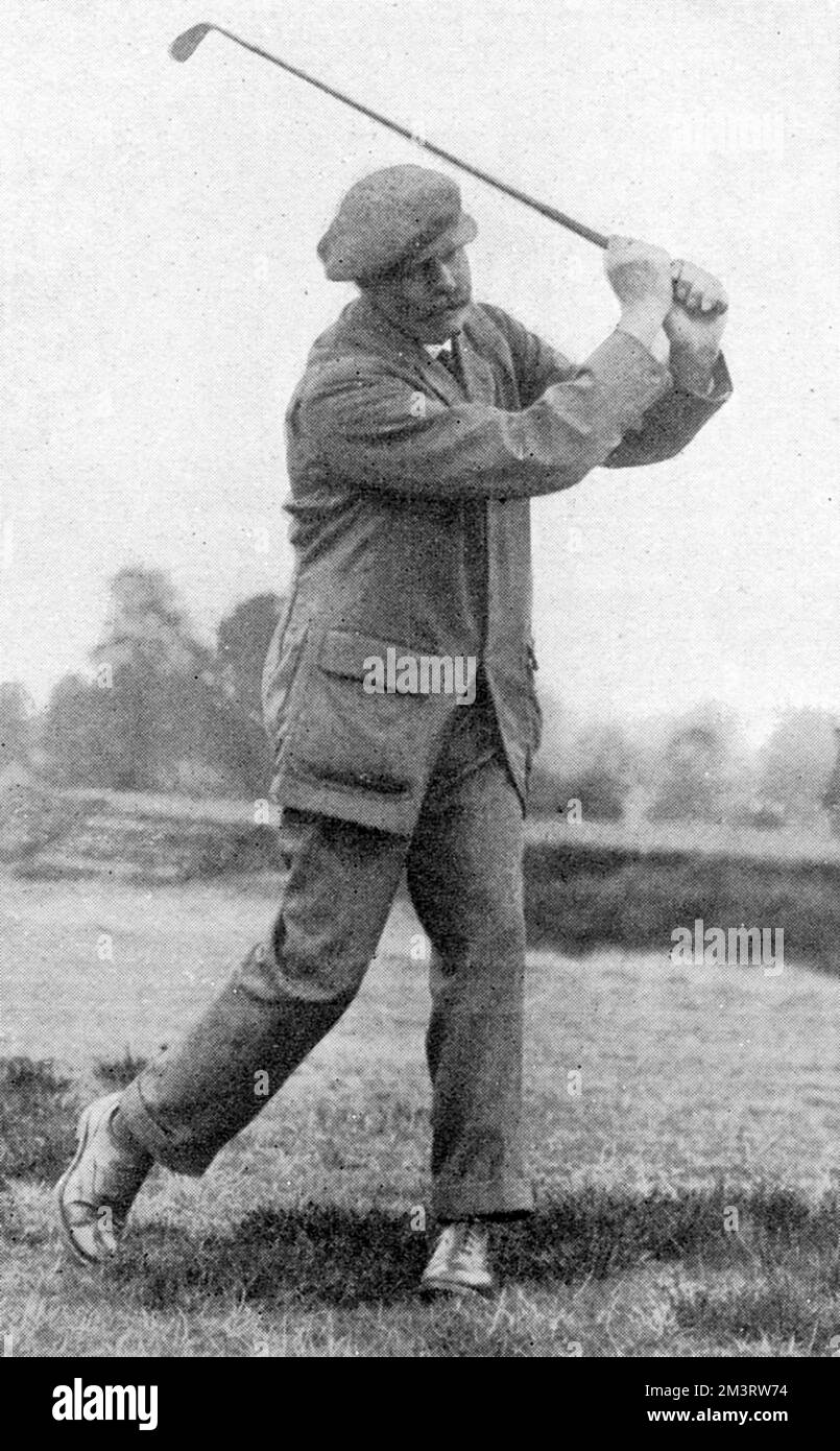 Full-iron shot - golfer James Braid in action Stock Photo - Alamy