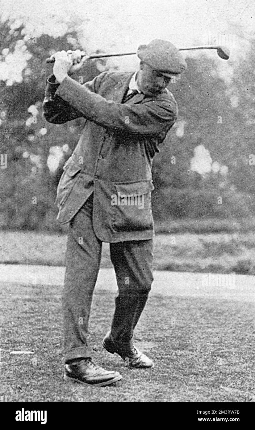 Top of swing - action shot of James Braid Stock Photo - Alamy