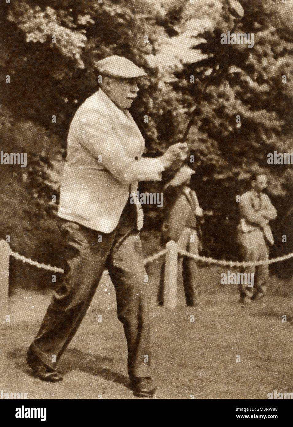 Golfer James Braid's drive Stock Photo - Alamy