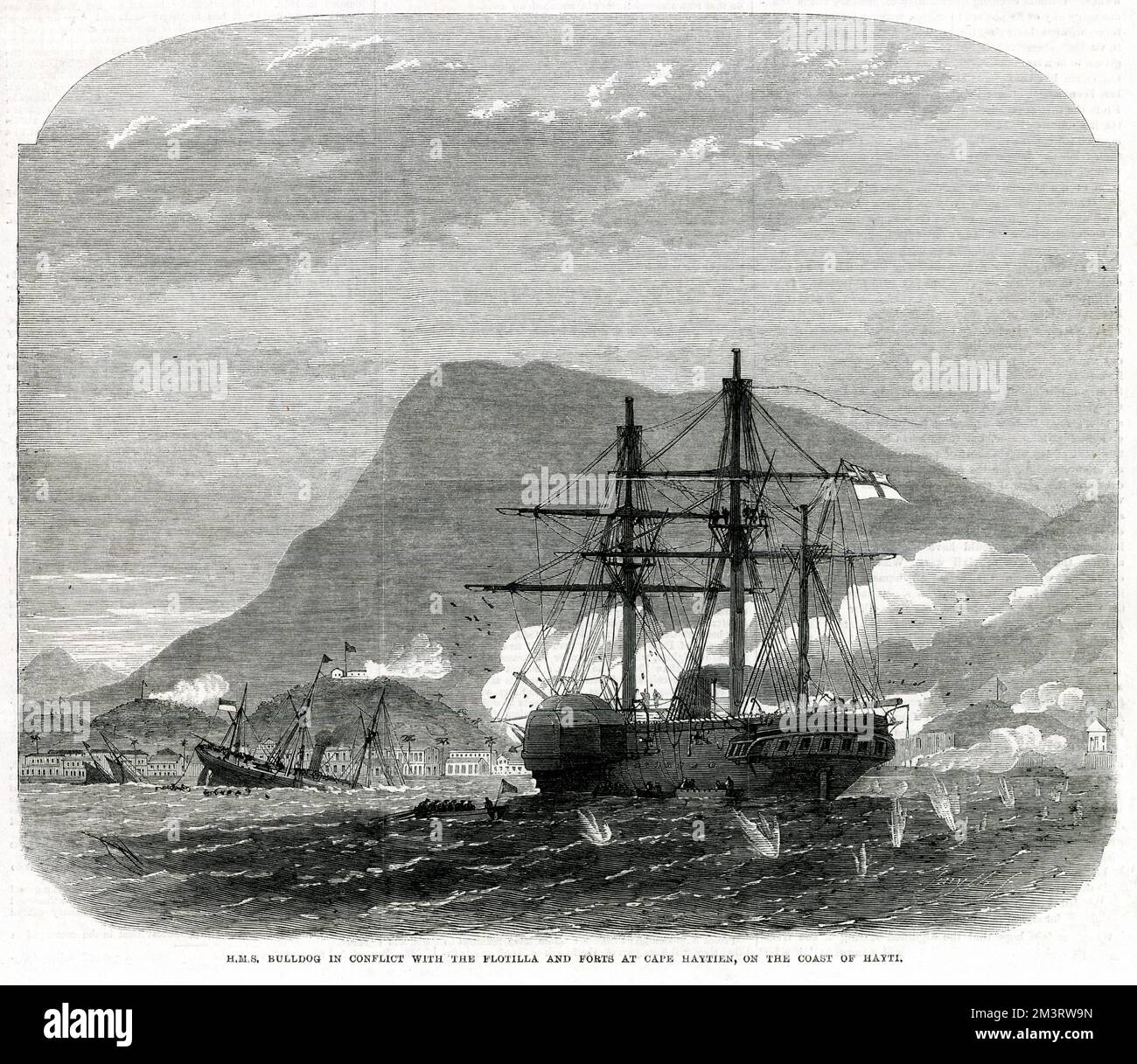 HMS Bulldog in conflict at Cap-Haitien Stock Photo - Alamy