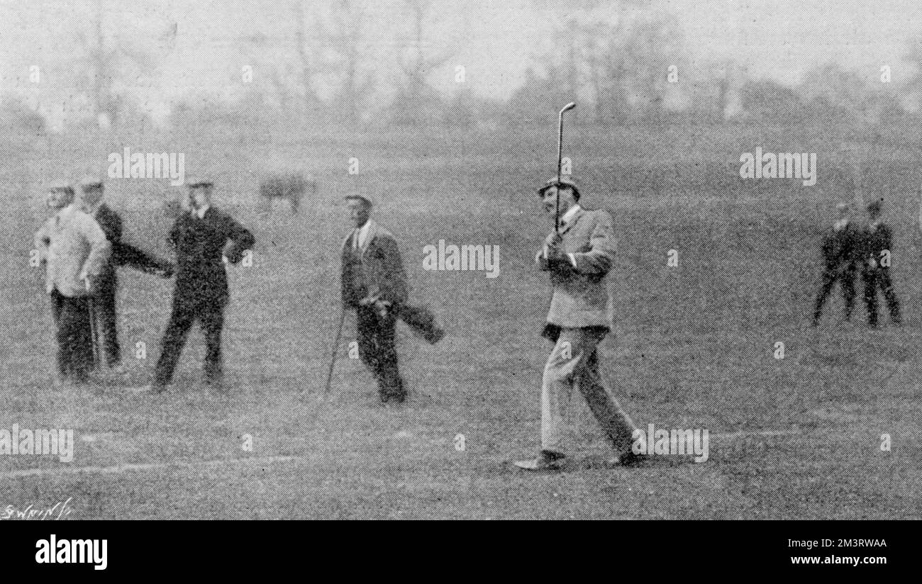 Golfer James Braid Approaching Fifteenth Green Stock Photo - Alamy