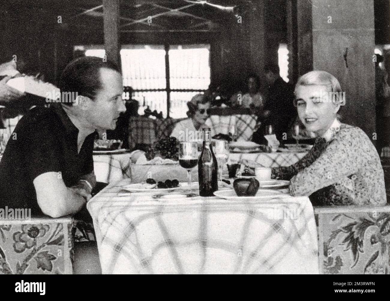 Count & Countess Haugwitz-Reventlow at Monte Carlo Beach Stock Photo ...