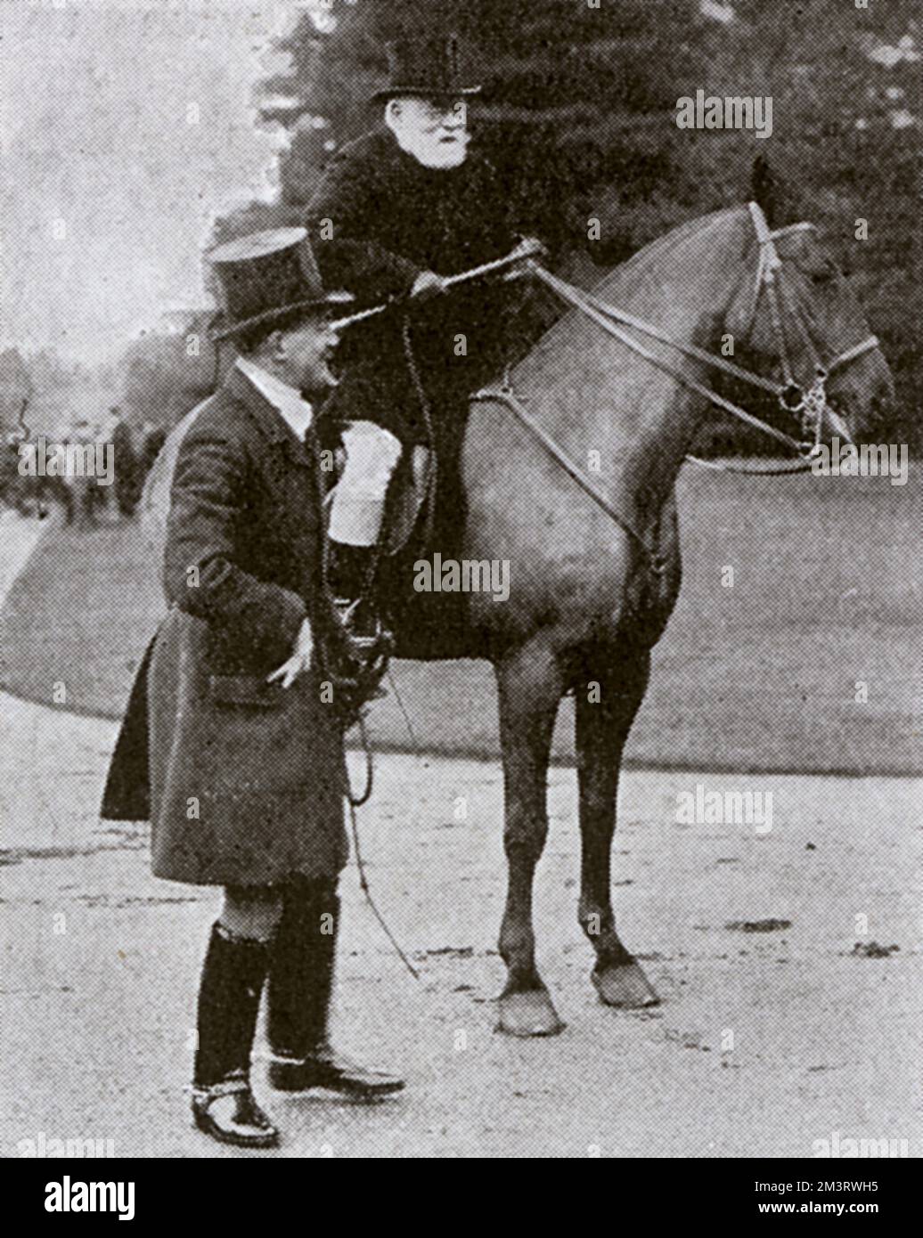 Lord Downshire, the 6th Marquess of Downshire seen here on horseback ...