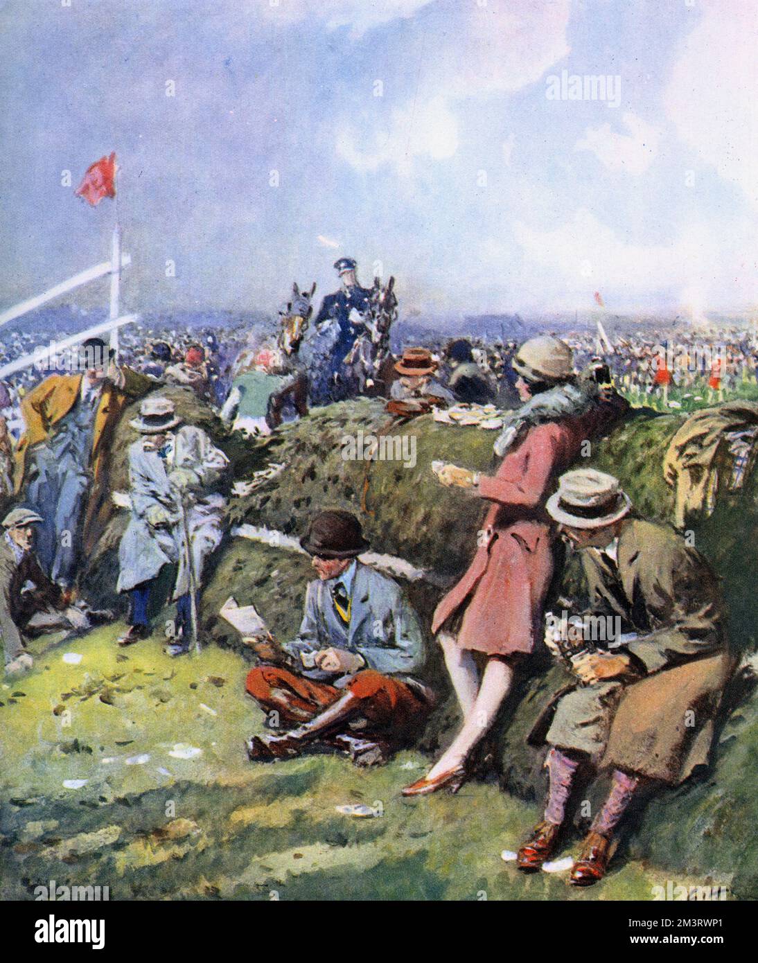 Picknickers at the fences at Aintree - Grand National Stock Photo - Alamy