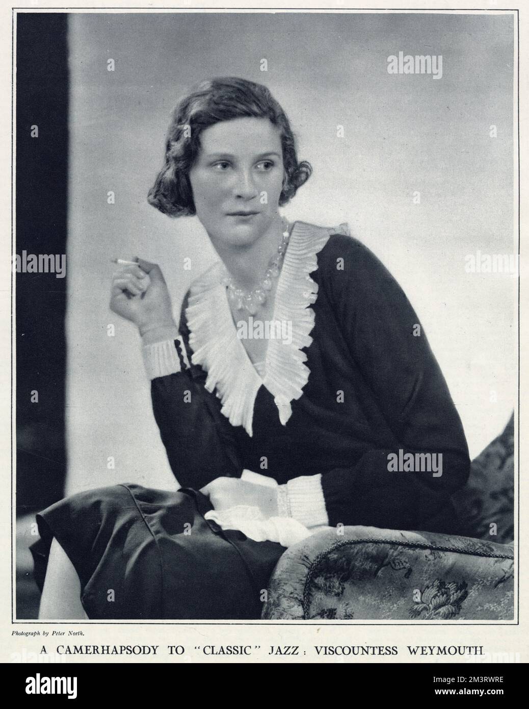 Viscountess Weymouth listening to music Stock Photo - Alamy