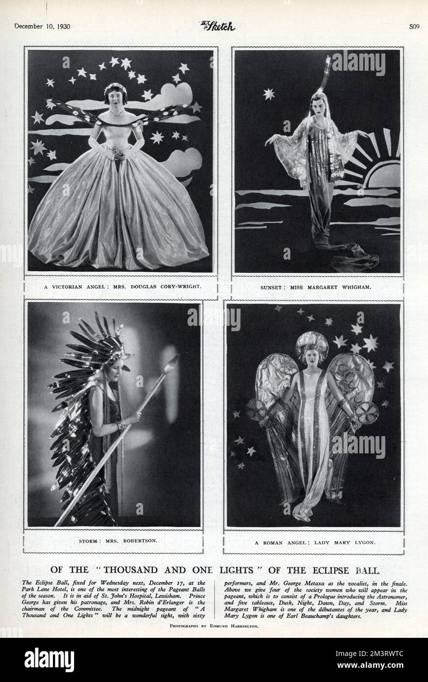 Four costumes for the Eclipse Ball Stock Photo - Alamy