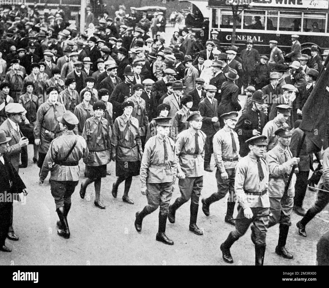 The demonstration march 1928 Stock Photo - Alamy