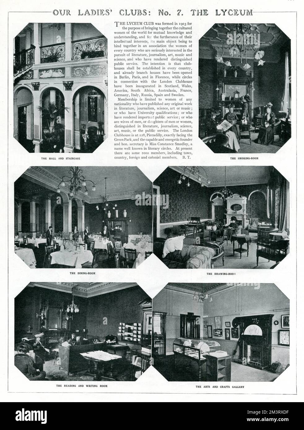 The Lyceum Club, 1908 Stock Photo - Alamy