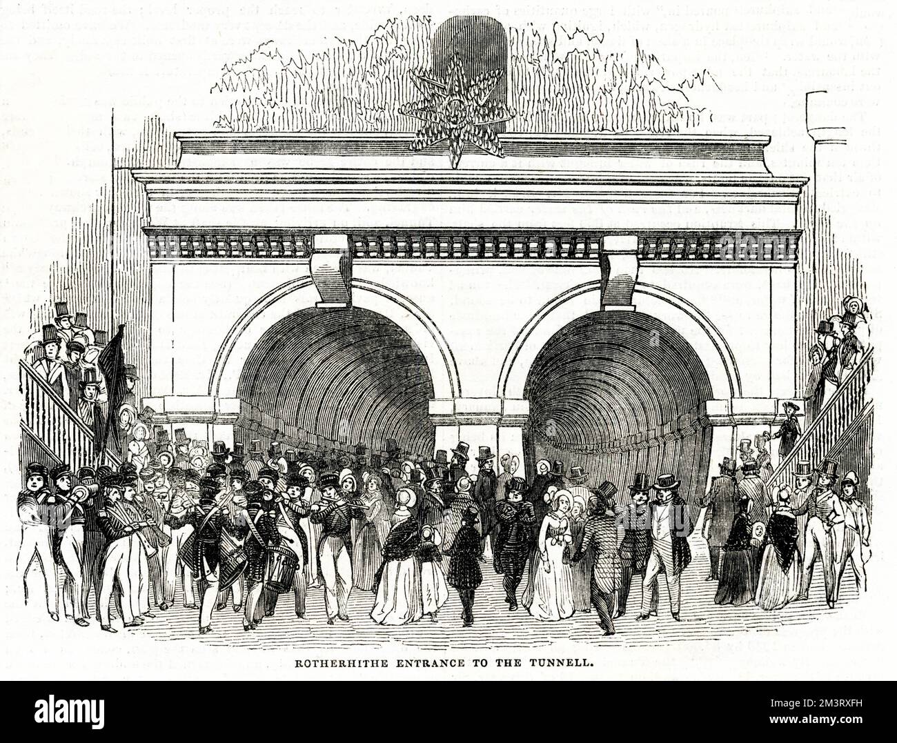 Ceremony of opening of the Thames Tunnel 1843 Stock Photo - Alamy