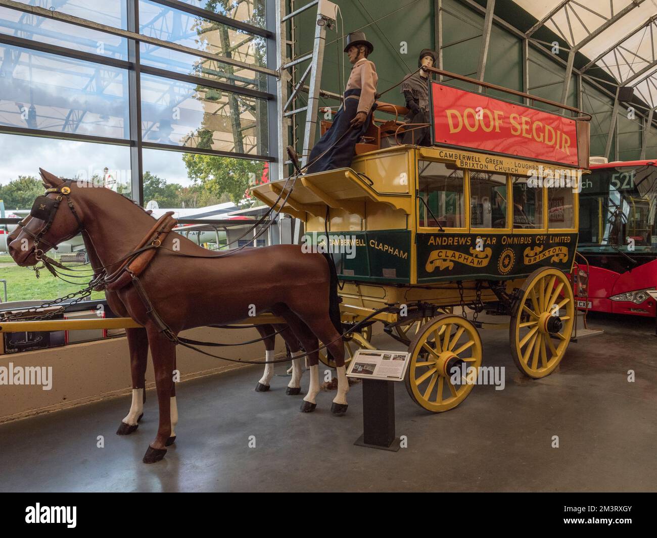 A 4-light 'knifeboard' horse bus (c1875) from Andrews Star Omnibus ...