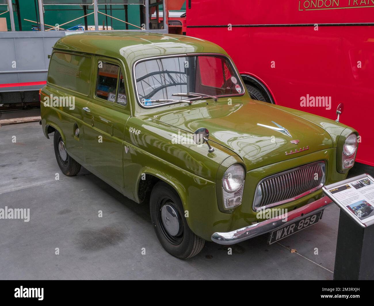 A Ford 300E van (1959),based on the Ford Anglia, in the London Bus ...