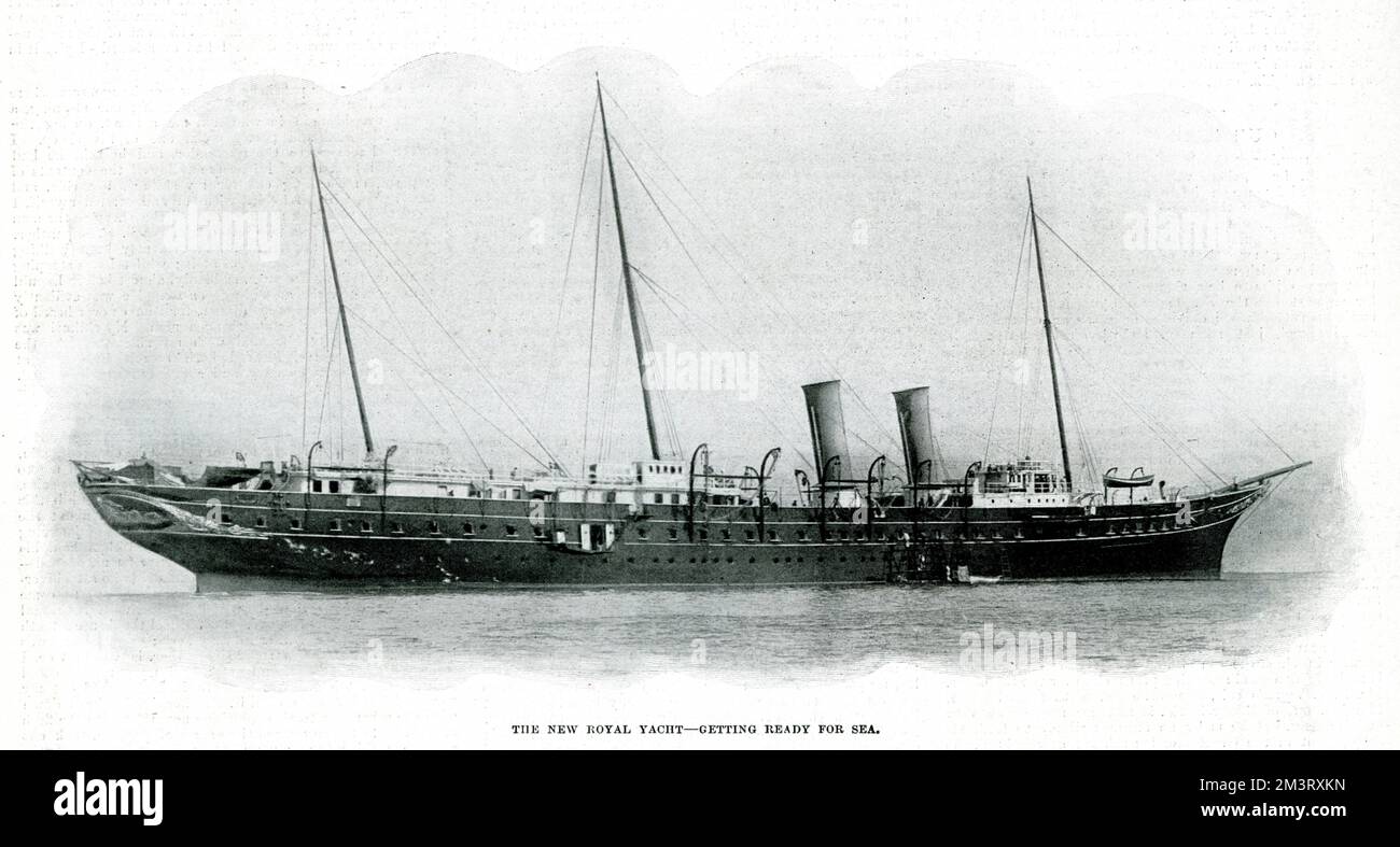 New Royal Yacht - HMY Victoria and Albert 1901 Stock Photo - Alamy