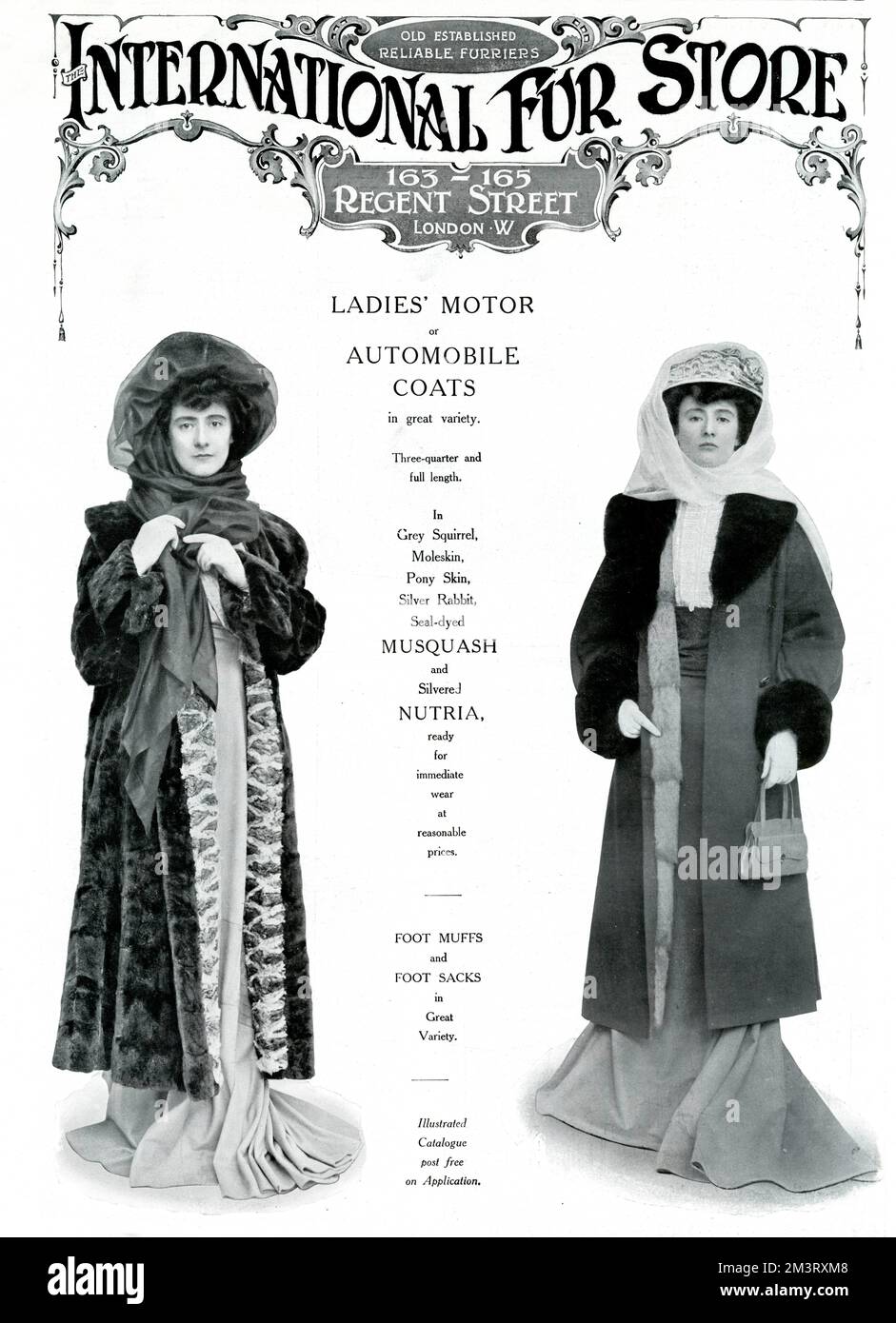 Advert for International Fur Store 1908 Stock Photo - Alamy