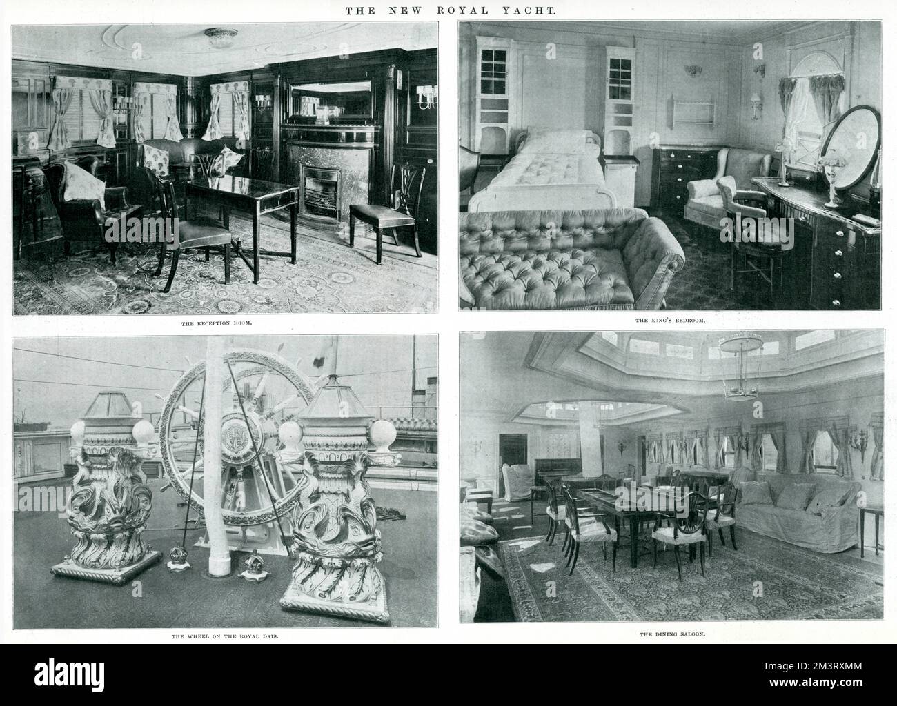 Interior of New Royal Yacht - HMY Victoria and Albert 1901 Stock Photo ...